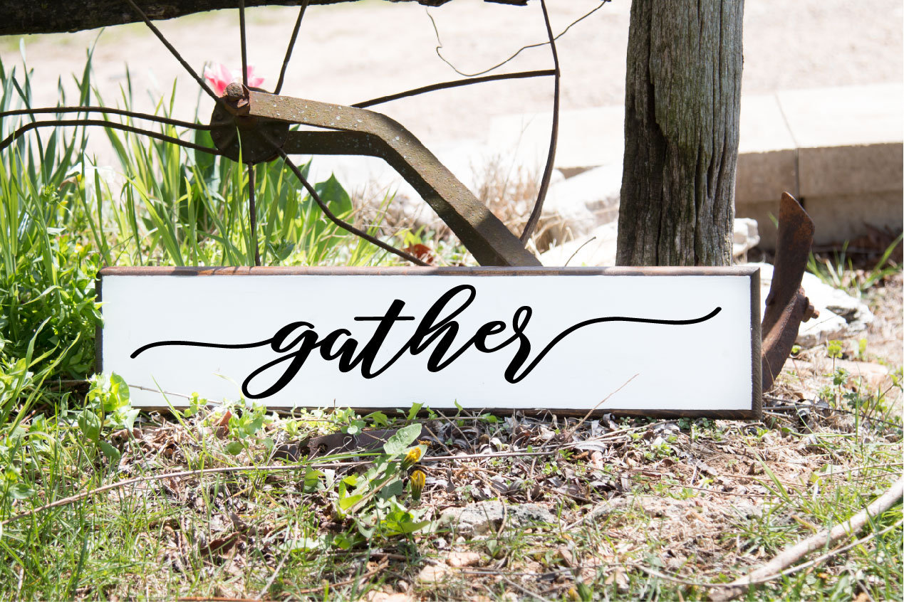 Gather Sign Gather Farmhouse Sign Farmhouse Decor Wood Sign | Etsy