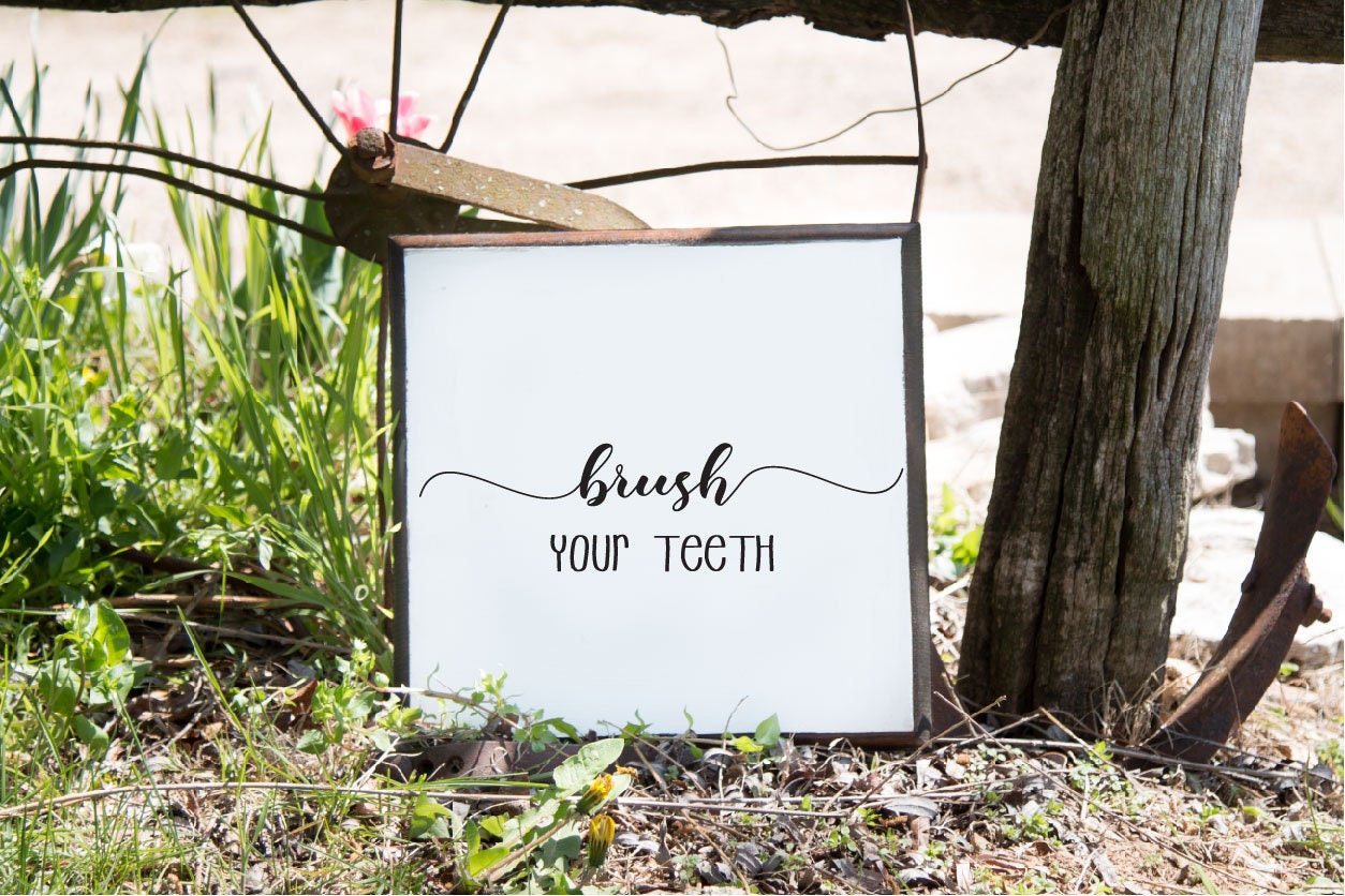 Wash Your Hands Comb Your Hair Brush Your Teeth Bathroom Signs | Etsy