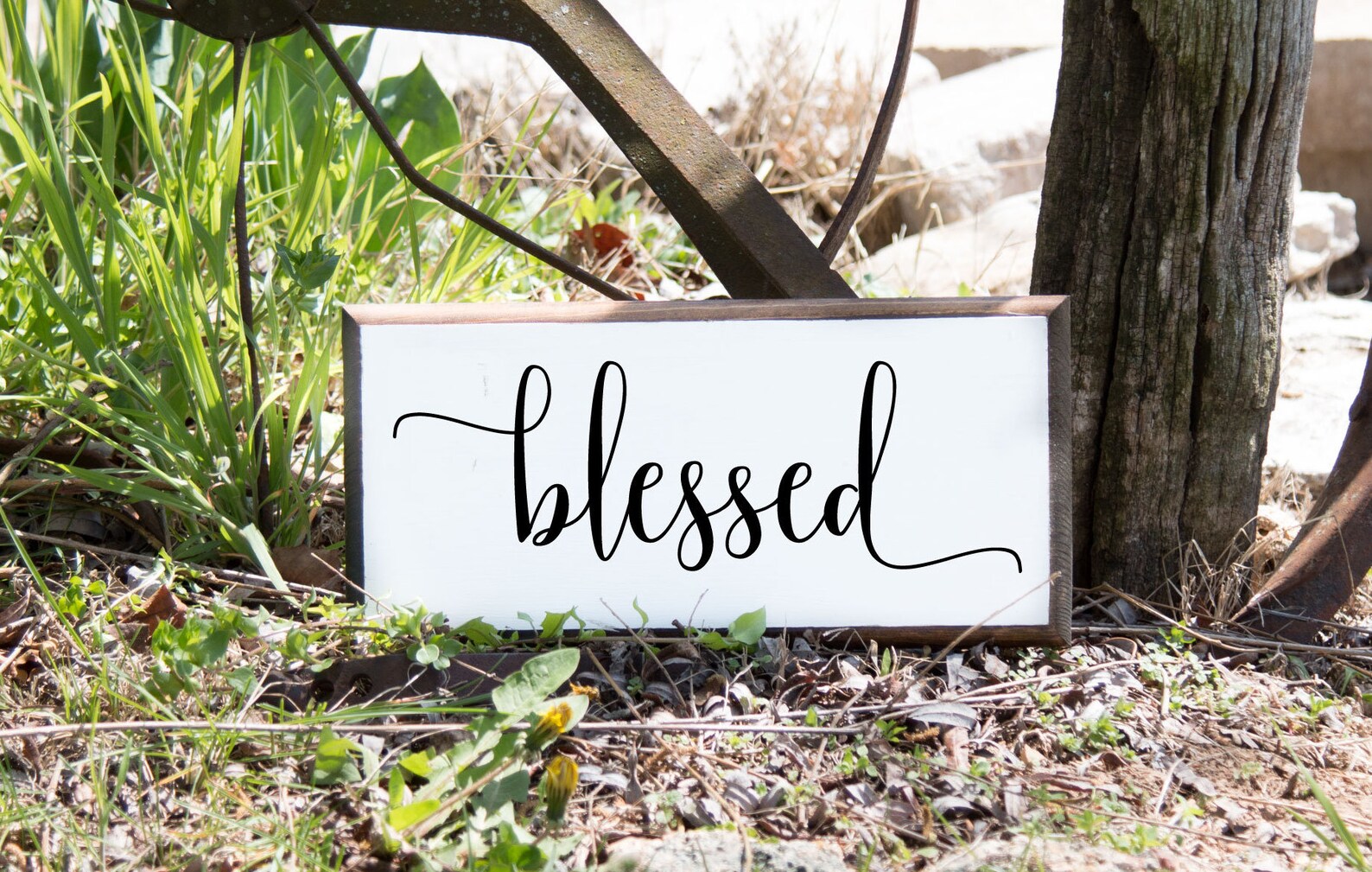 Blessed Farmhouse Wood Sign - Etsy