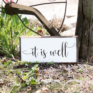 It is Well Hymn Lyrics Vinyl Decal Farmhouse Decor Wood Sign - Etsy