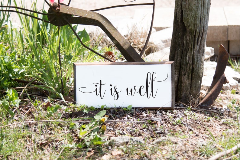 It is Well Hymn Lyrics Vinyl Decal Farmhouse Decor Wood Sign - Etsy