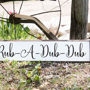 Rub a Dub Dub Bathroom Sign Farmhouse Bathroom Decor Farmhouse - Etsy