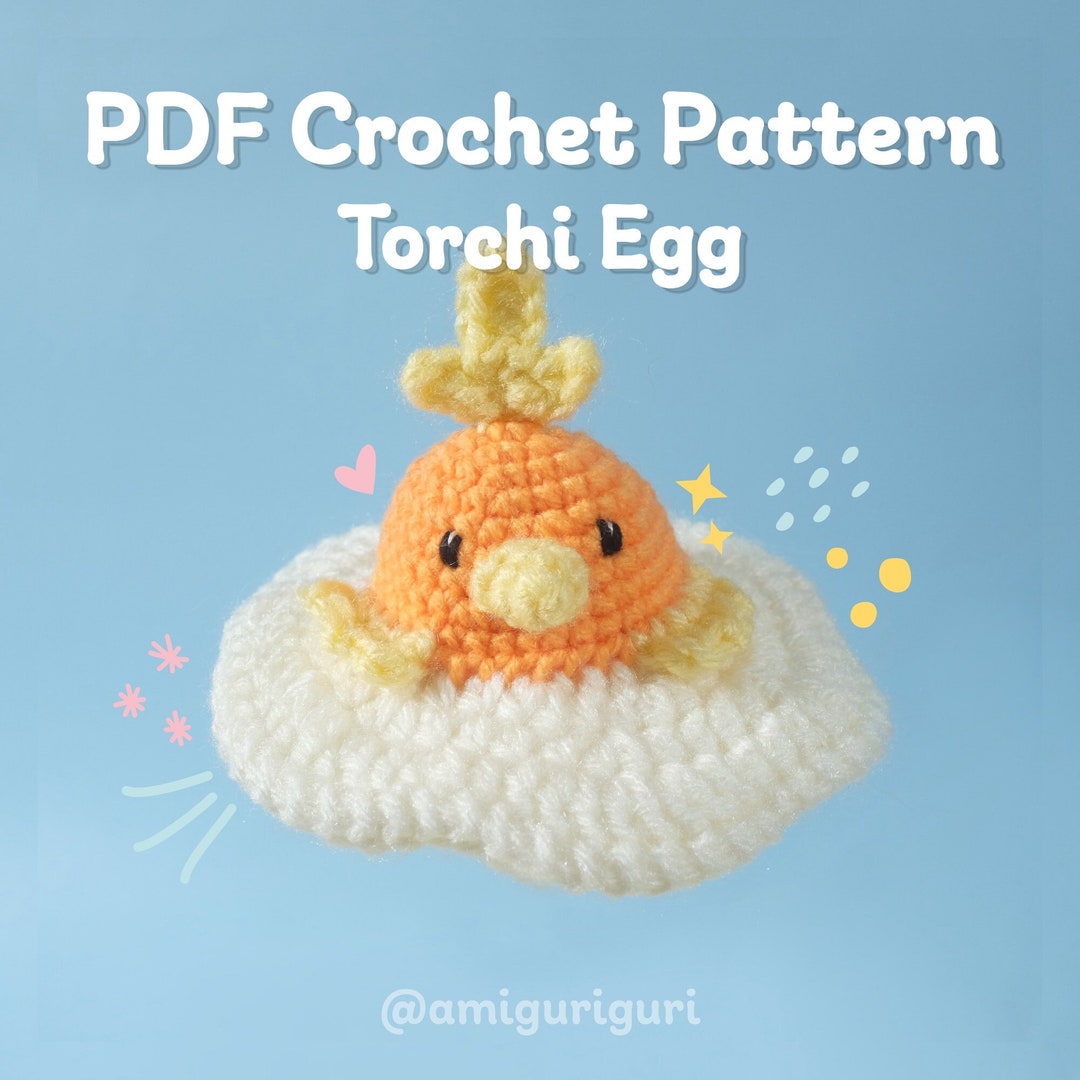 Torchi Egg Crochet Pattern Pokemon Torchic Amigurumi PDF - Etsy