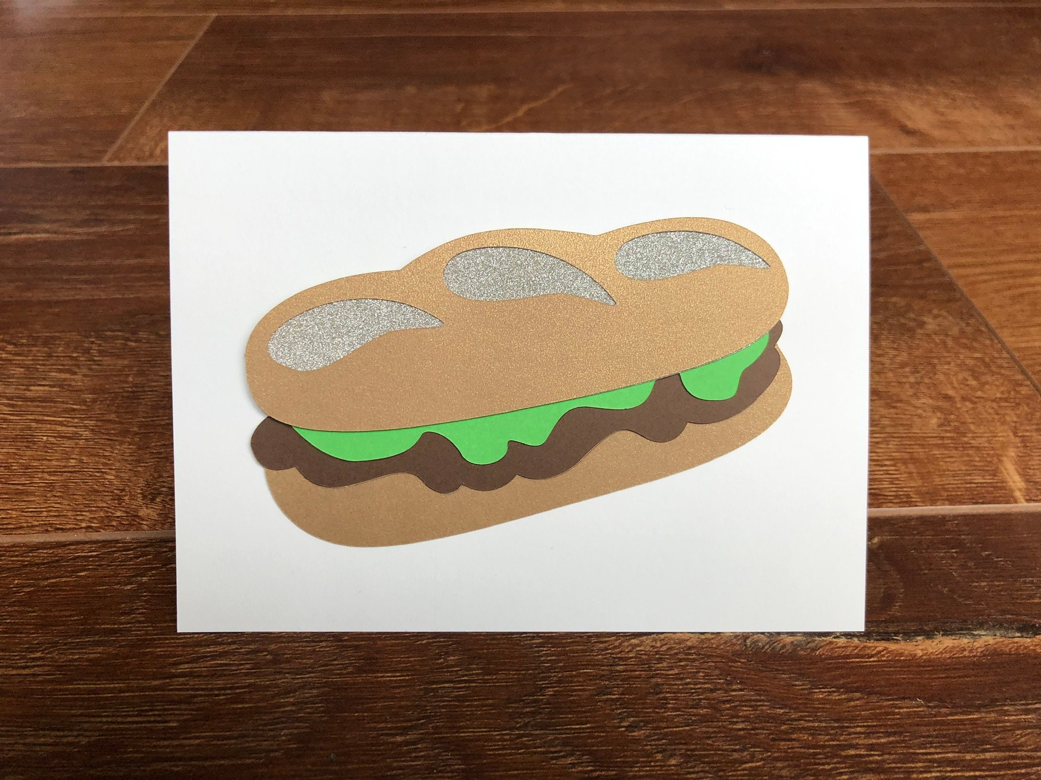 Sandwich Greeting Card, Blank Inside, Layered Cardstock - Etsy
