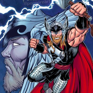 Thor Original Art Print - Etsy