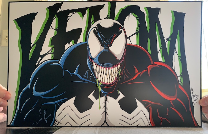 Venom Animated Style Art Print | Etsy