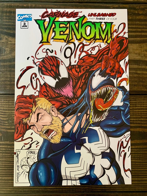 Venom Carnage Unleashed Homage Art Print | Etsy