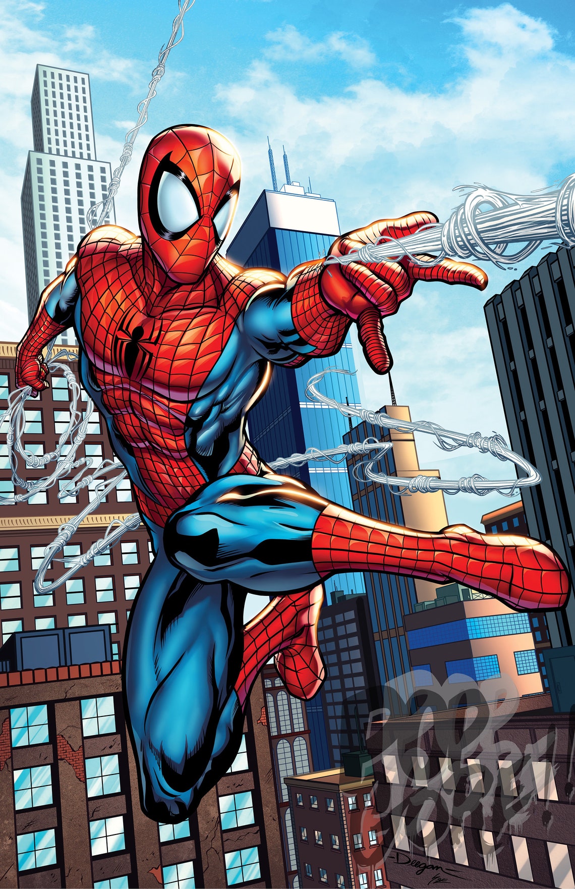 Spider-man Original Art Print - Etsy