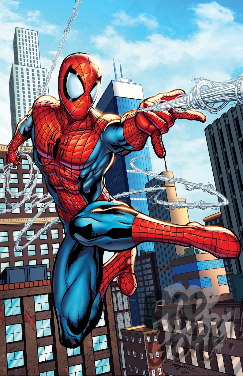 Spider-man Original Art Print - Etsy