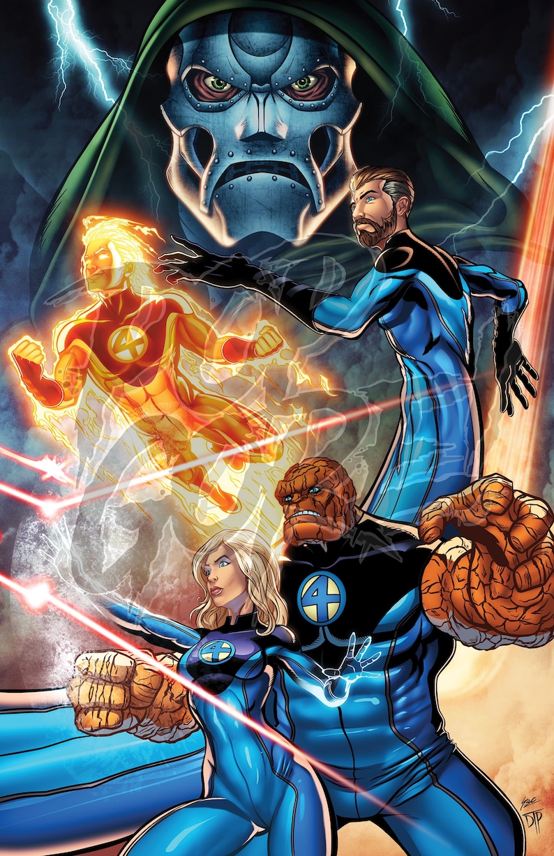 Fantastic Four Original Art Print - Etsy