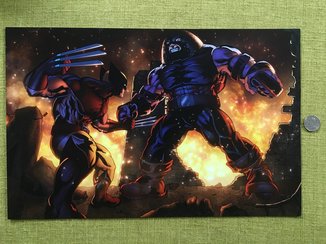 Wolverine Vs. Juggernaut Art Print - Etsy