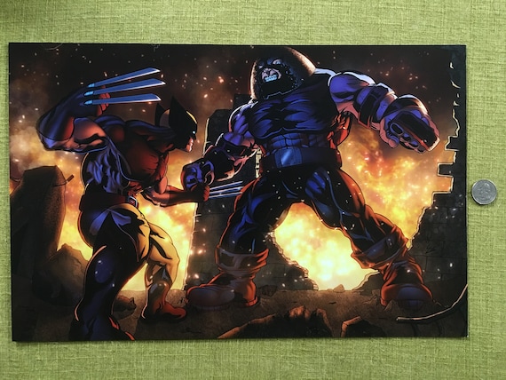 Wolverine Vs. Juggernaut Art Print - Etsy