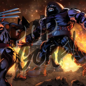Wolverine Vs. Juggernaut Art Print - Etsy