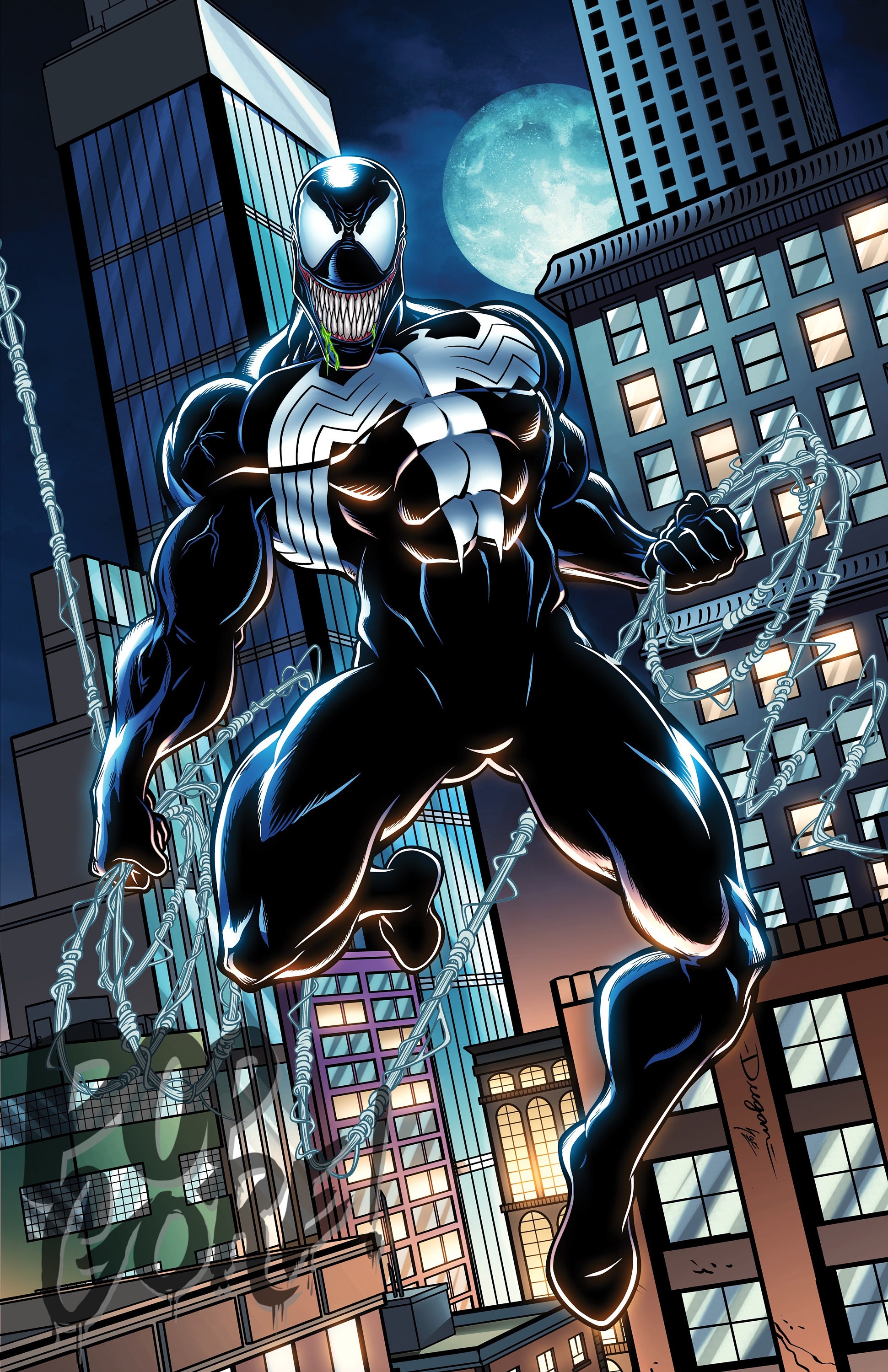 Venom City Original Art Print - Etsy