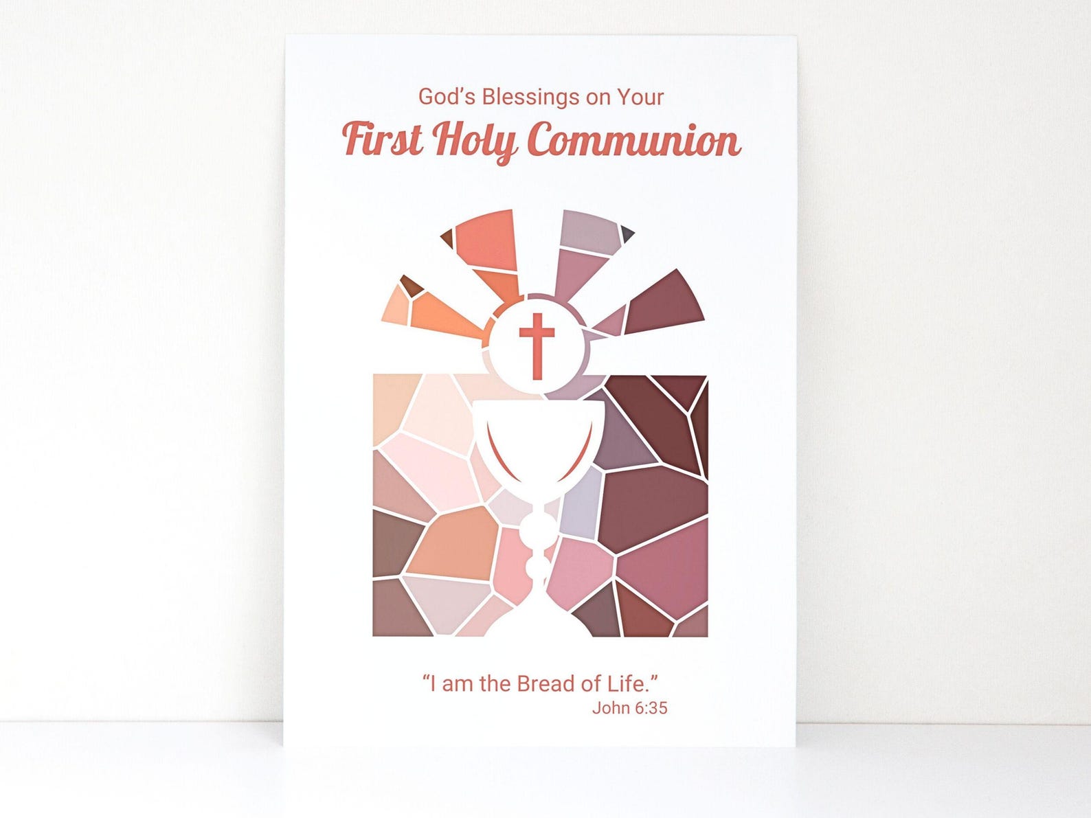 Printable First Holy Communion Card, God's Blessings, Instant Digital ...