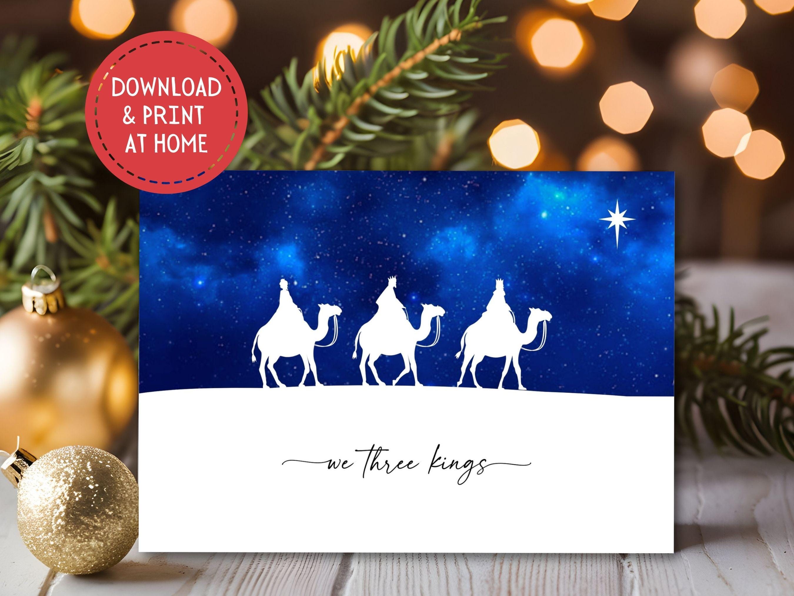 We Three Kings Day Printable Card, Instant Download, 7x5, Feast of the ...