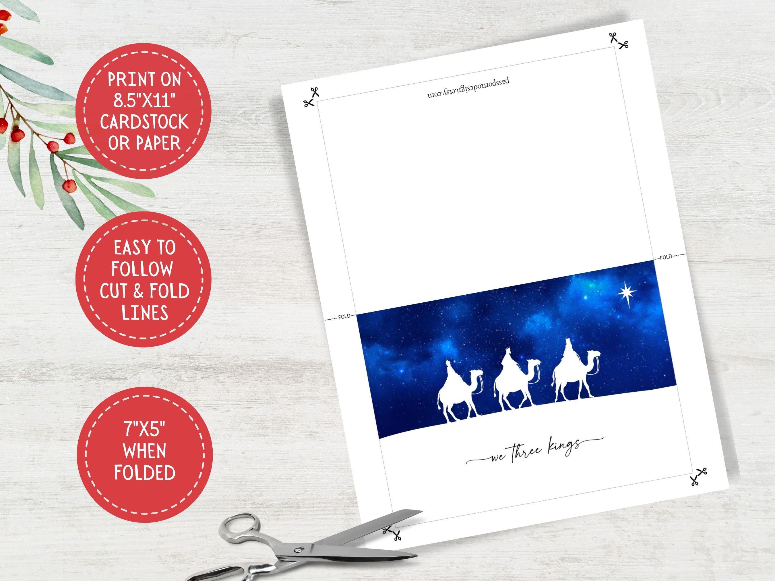 We Three Kings Day Printable Card, Instant Download, 7x5, Feast of the ...