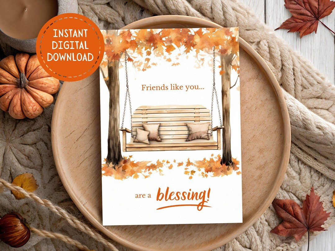 Friends Like You Are a Blessing Printable Greeting Card for ...