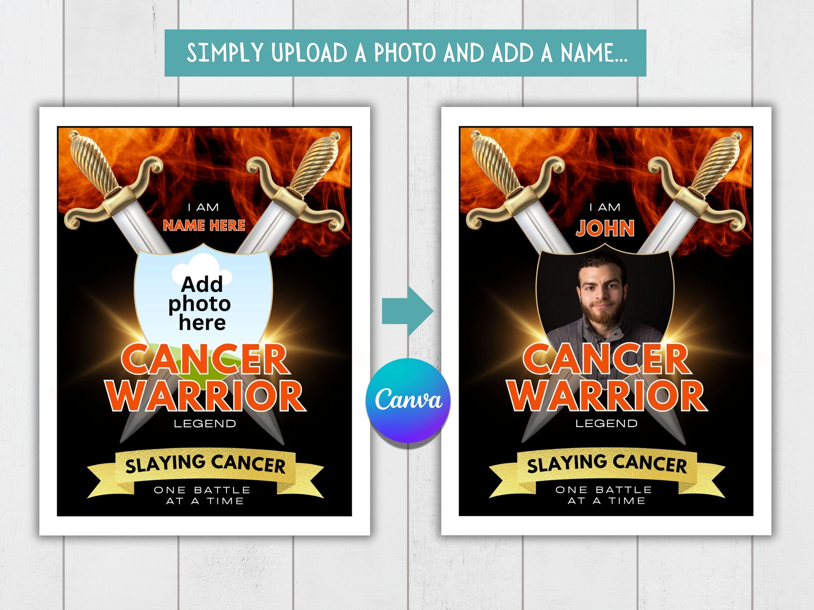 Editable Cancer Warrior Printable, Instant Download, 8.5"x11 ...