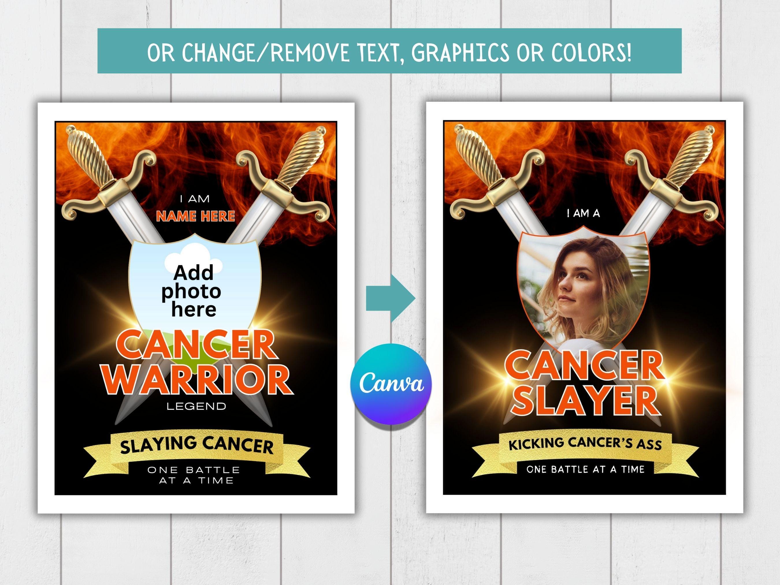 Editable Cancer Warrior Printable, Instant Download, 8.5x11 ...