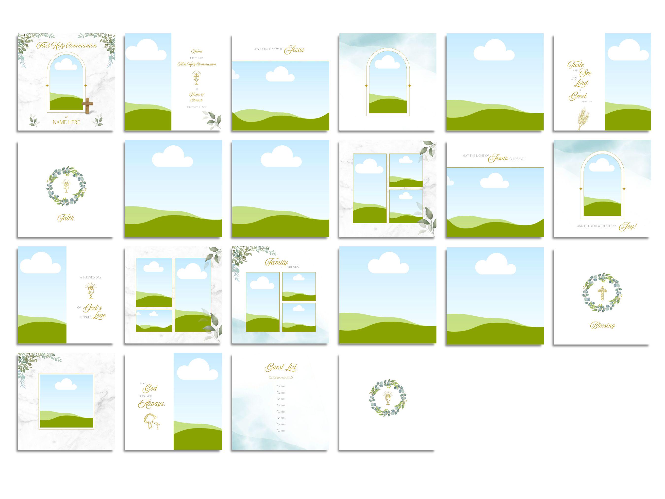 Customizable First Communion 8"x8" Photo Book Template in Canva ...