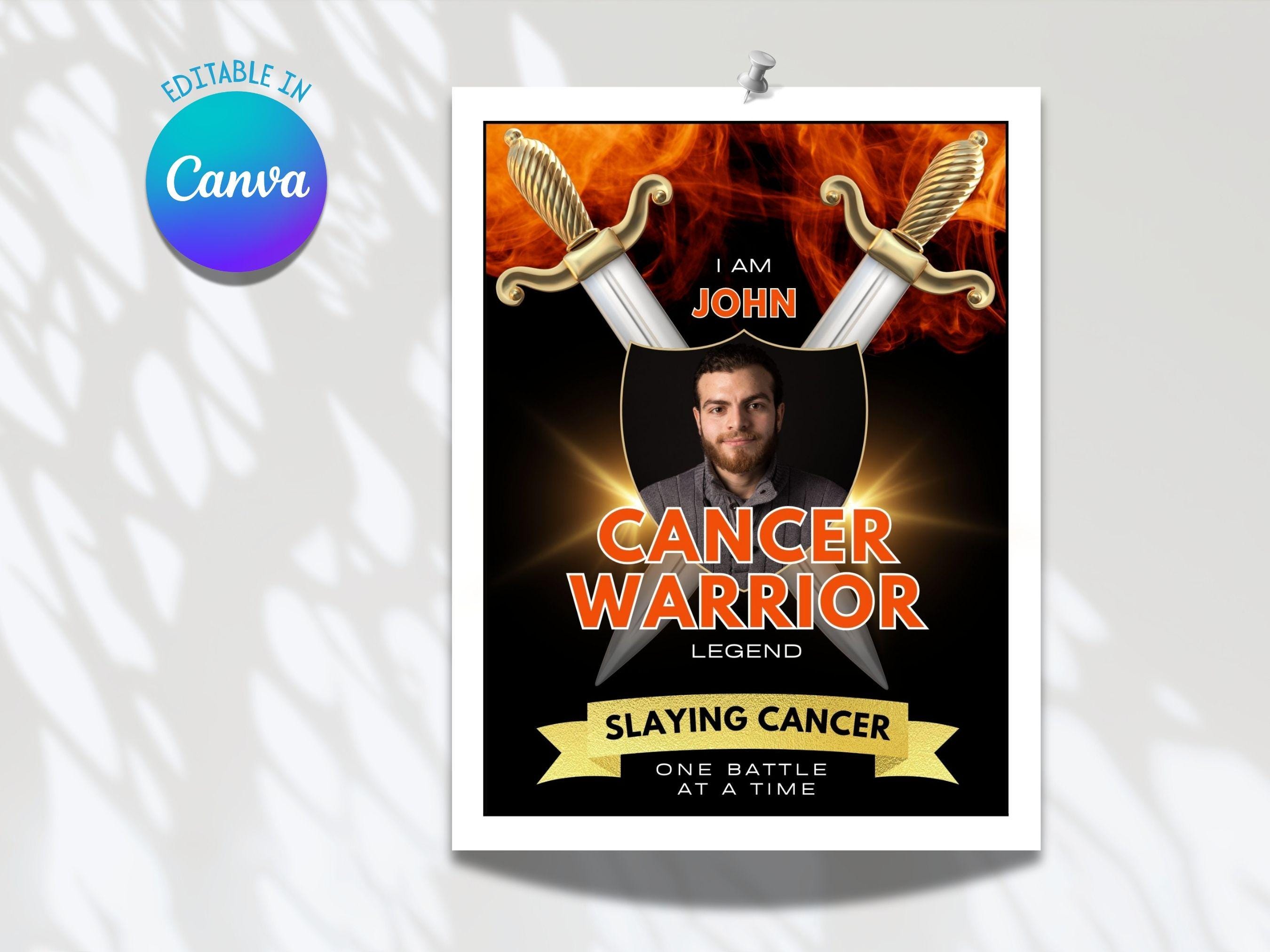 Editable Cancer Warrior Printable, Instant Download, 8.5"x11 ...