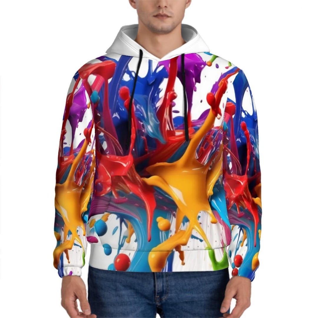 Paint Splatter Men's Hoodies - Etsy