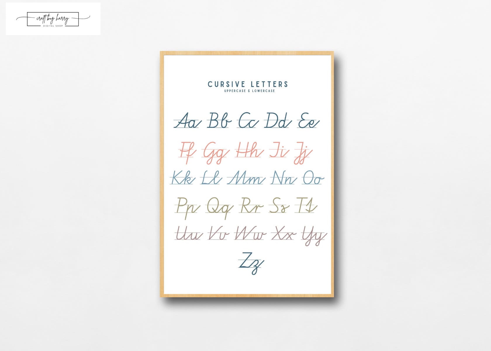 Cursive Letters of the Alphabet | Digital Printable | Gifts for Kids ...