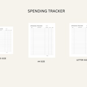 Spending Tracker Printable | Budget Tracker Template | Finance Overview ...