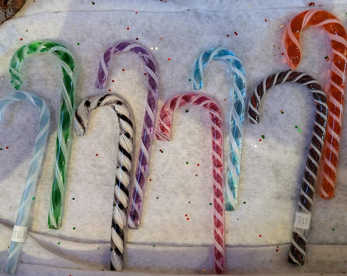 Handblown Glass Candy Canes - Etsy
