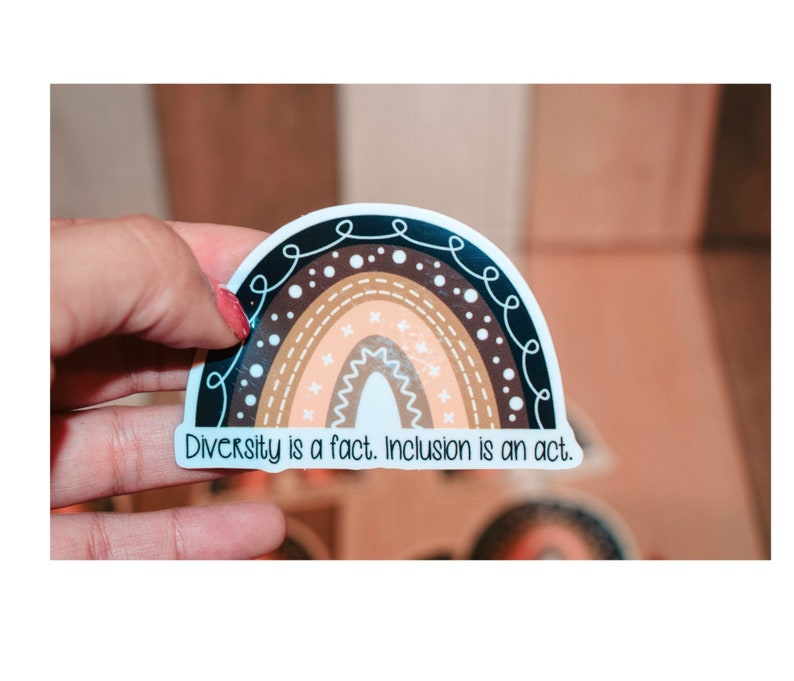 Diversity Inclusion Teacher Sticker | Etsy