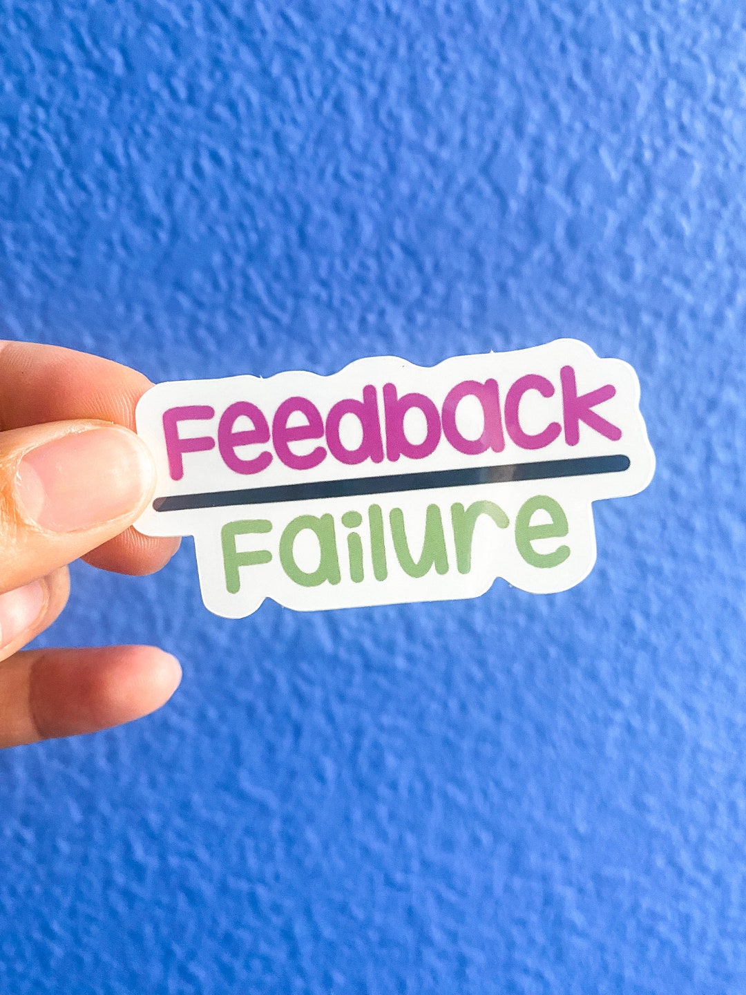 Feedback Over Failure Sticker, Special Education Sticker, Positive ...