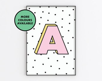 Let's Stay Home Colourful Quote Print A6/A5/A4/A3/A2/A1 Living Room ...