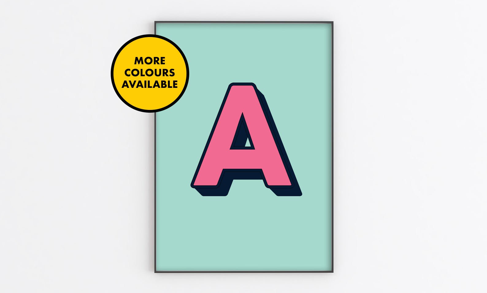 Colourful Initial Print Personalised A6/A5/A4/A3/A2/A1 - Etsy UK