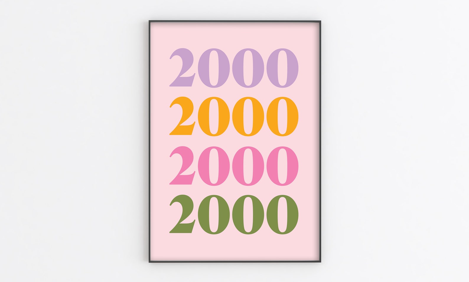 Personalised Year Print | A6/A5/A4/A3/A2/A1 | Colourful Print | Home ...