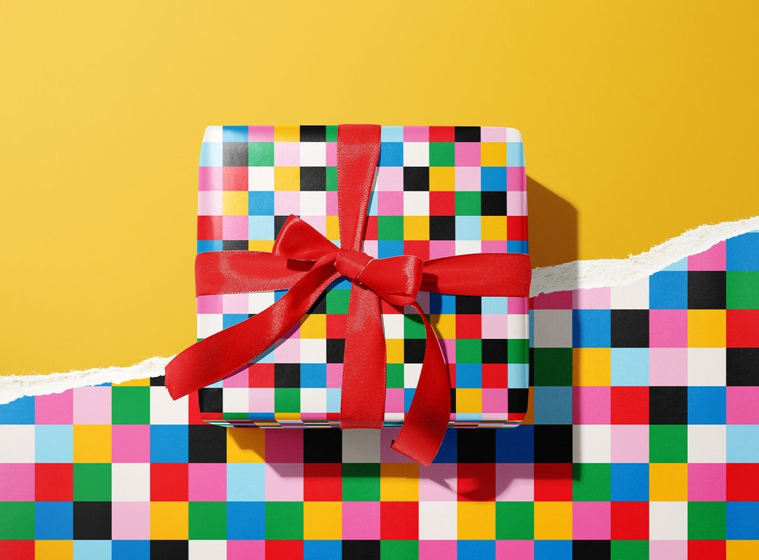 Checkerboard Wrapping Paper A1 Folded Single Gift Wrap Sheet - Etsy