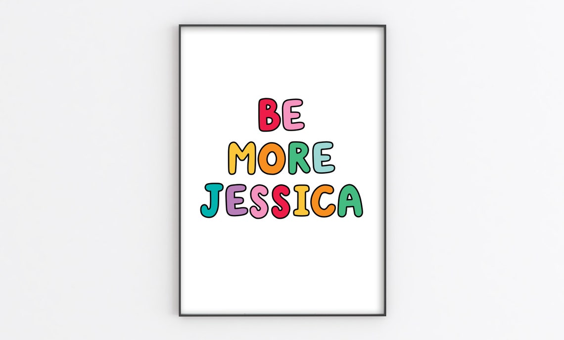 Custom 'be More' Name Print Personalised - Etsy UK