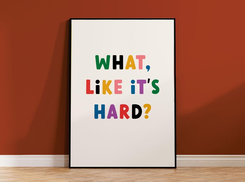 Y2K Quote Art Print: Colourful Wall Decor - Etsy Canada