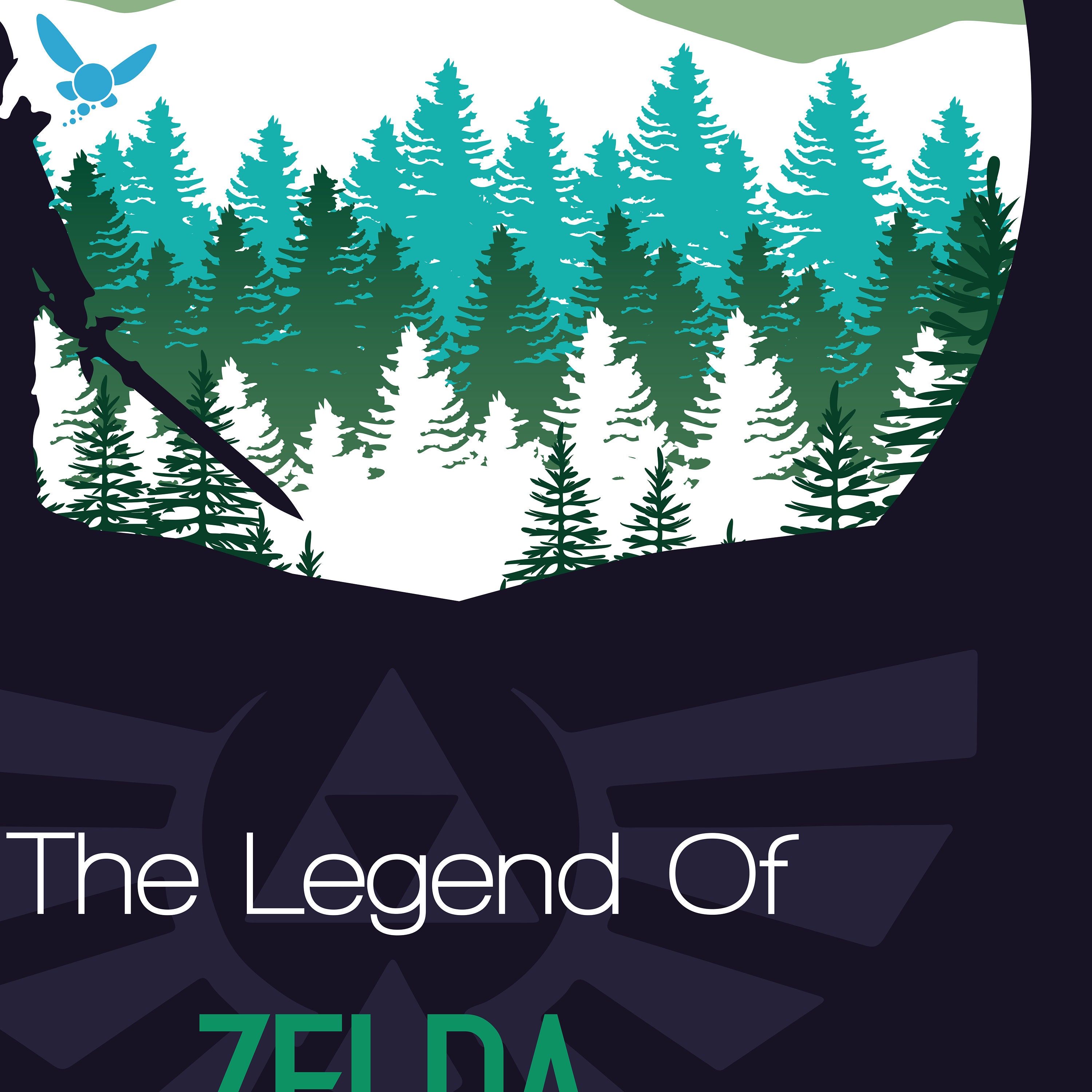 FREE SHIPPING Zelda Vector Poster Game Prints Gamer - Etsy
