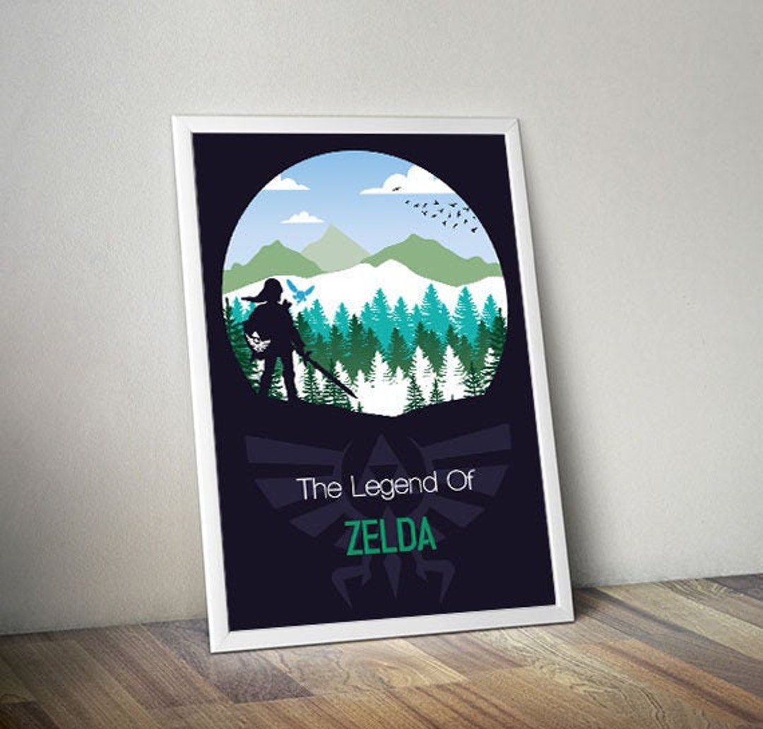 FREE SHIPPING Zelda Vector Poster, Game Prints, Gamer Posters ...