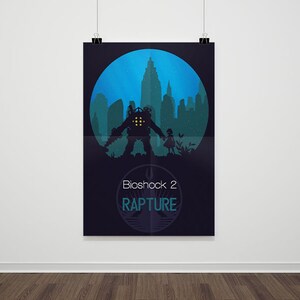 FREE SHIPPING Bioshock Vector Poster, Game Prints, Gamer Posters ...