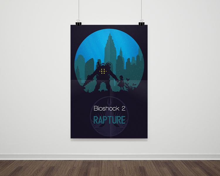 FREE SHIPPING Bioshock Vector Poster, Game Prints, Gamer Posters ...