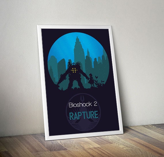 FREE SHIPPING Bioshock Vector Poster, Game Prints, Gamer Posters ...