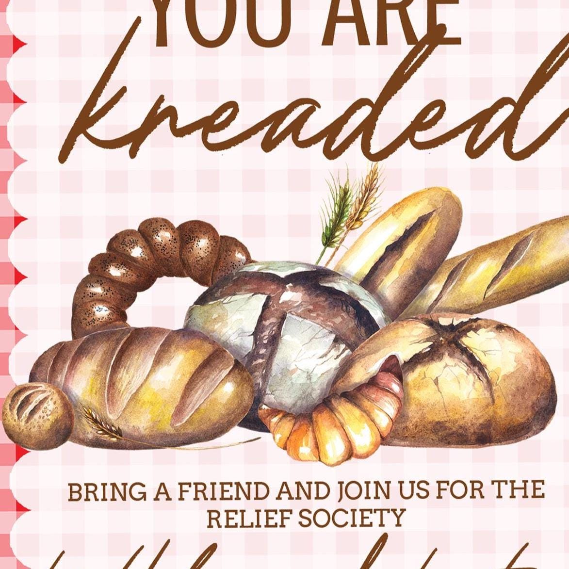 Relief Society Birthday Celebration Invite, Digital Download Template ...