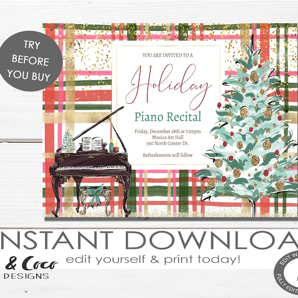 Piano Recital - Etsy