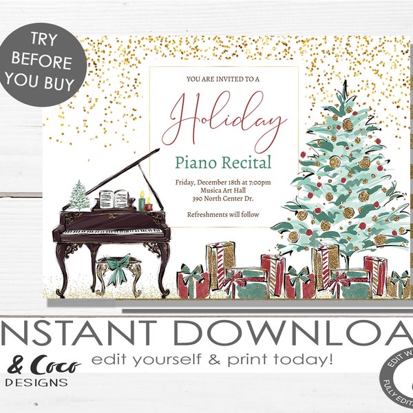 Piano Recital - Etsy