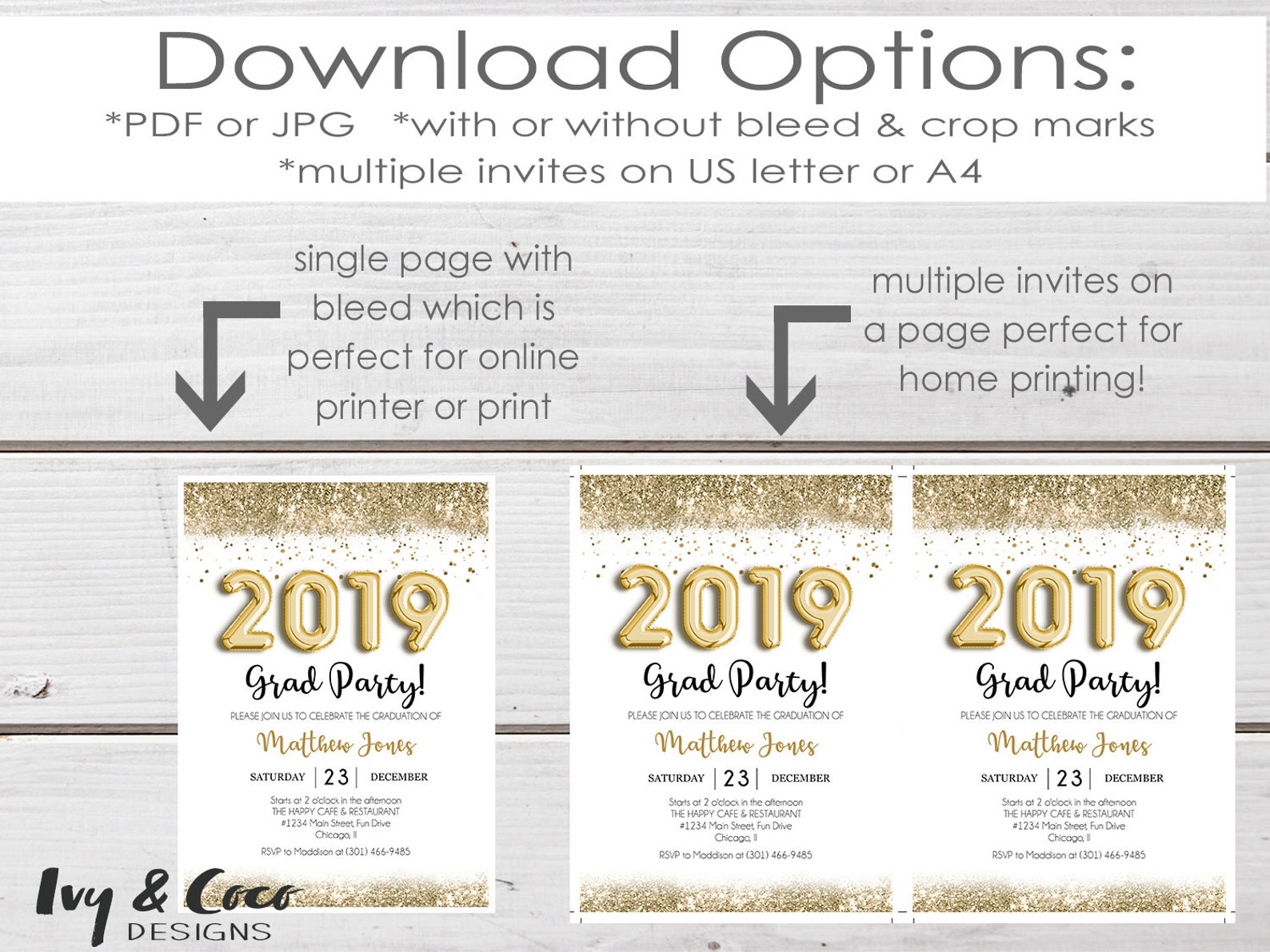 2022 Grad Party Invitation Instant Download Template - Etsy