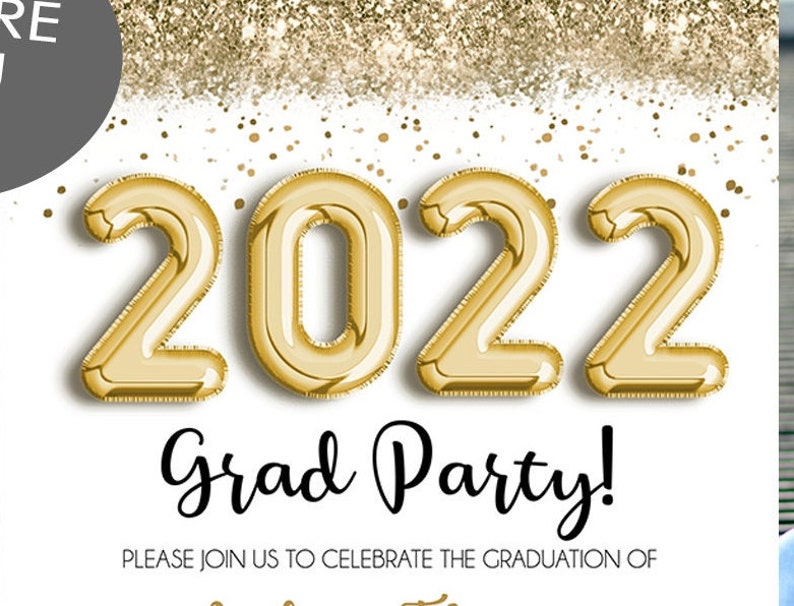 2022 Grad Party Invitation Instant Download Template - Etsy