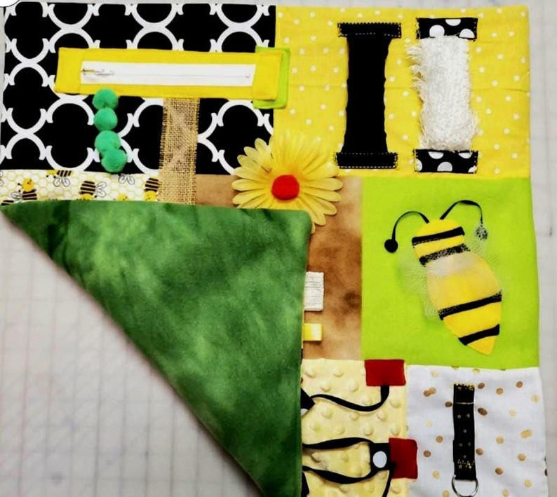 Bumble Bee Fidget Quilt Dementia Alzheimer's Sensory Tactile Various ...