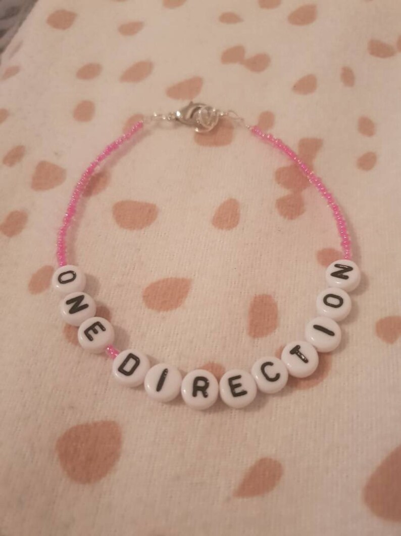Pink One Direction Bracelet, 1D Merch, Concert Tour Accessories - Etsy